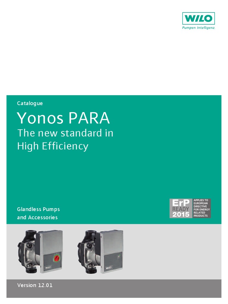 WILO Yonos PARA | PDF | Mains Electricity | Pump
