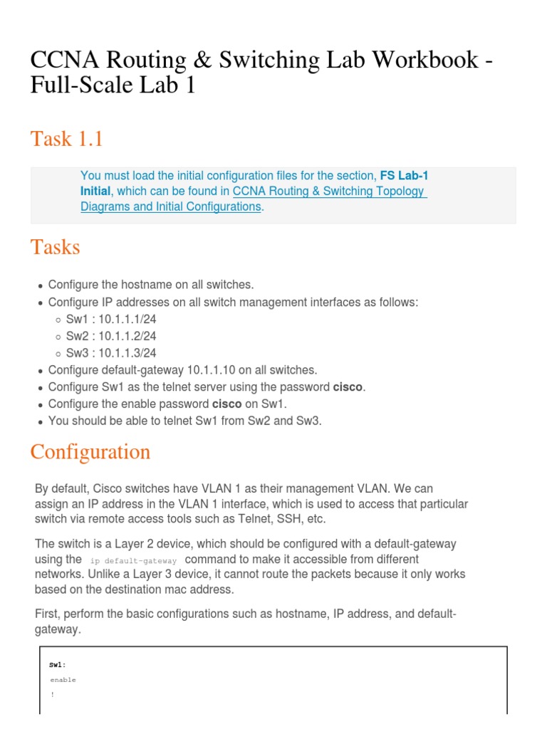 LIB CCNA Routing & Switching, Workbook | PDF