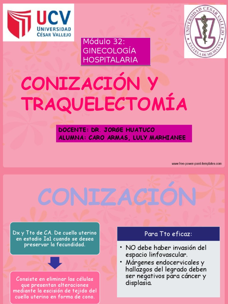 Conización y Traquelectomía | PDF | Útero | Vagina
