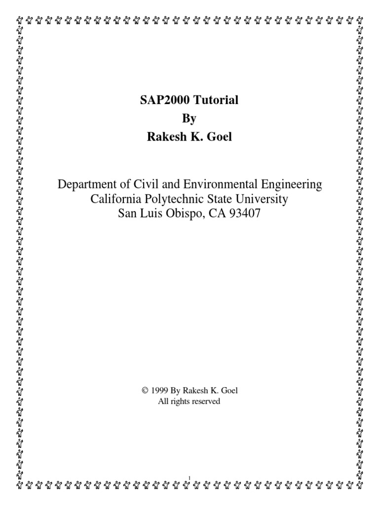 SAP2000 Tutorial by Goel | PDF | Cartesian Coordinate System ...