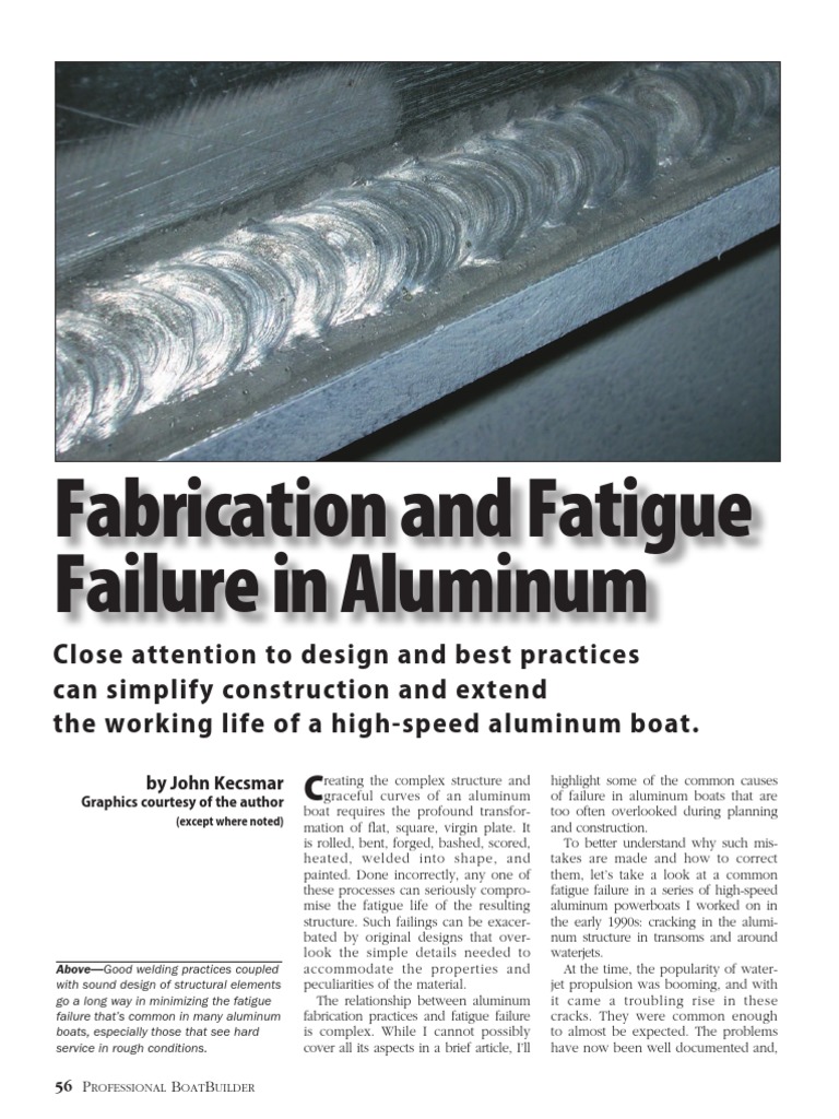 Fabrication and Fatigue Failure in Aluminum | Fatigue (Material ...