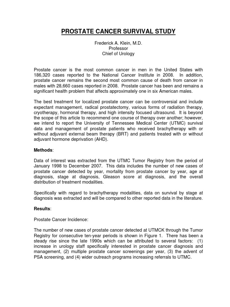 Pros Cancer Study | PDF | Prostate Cancer | Radiation Therapy