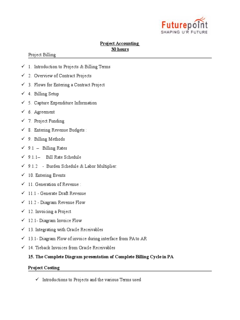 Oracle Project Accounting Pdf
