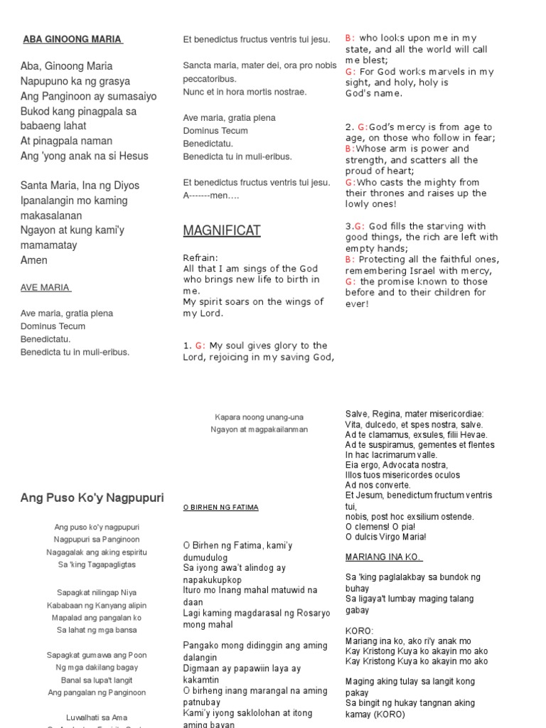 Aba Ginoong Maria | PDF