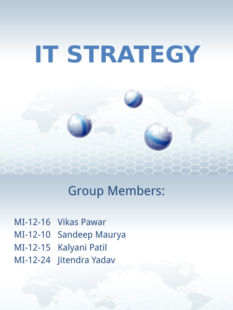 IT Strategy | PDF | Chief Information Officer | Strategic Management