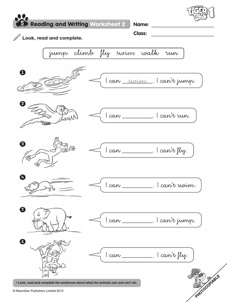 Jump Climb Fly Swim Walk Run: I Can - I Can't Jump | PDF