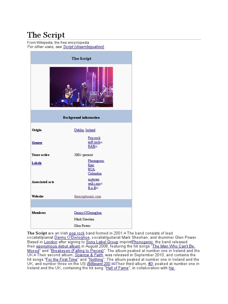 Band Script | PDF | Music Industry | Leisure