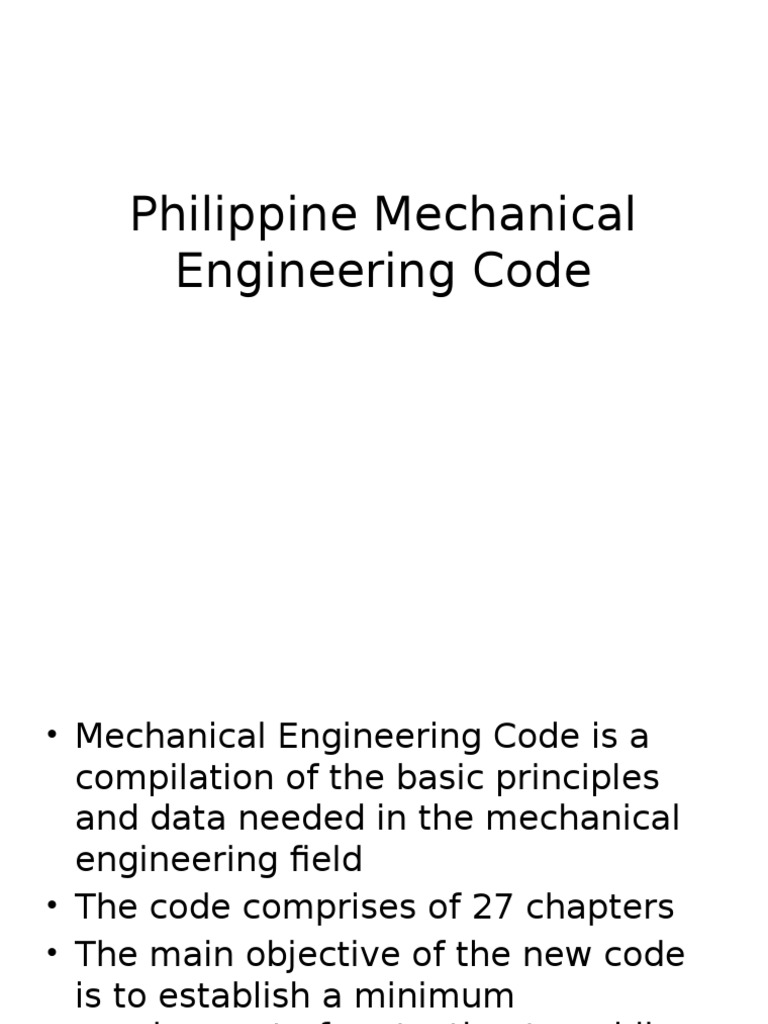 Philippine Mechanical Engineering Code | Download Free PDF ...