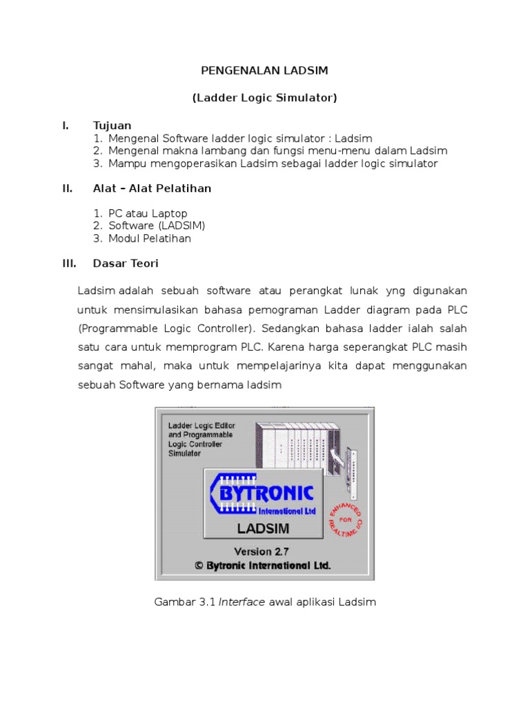 Pengenalan Software Ladsim untuk PLC | PDF | Komputer