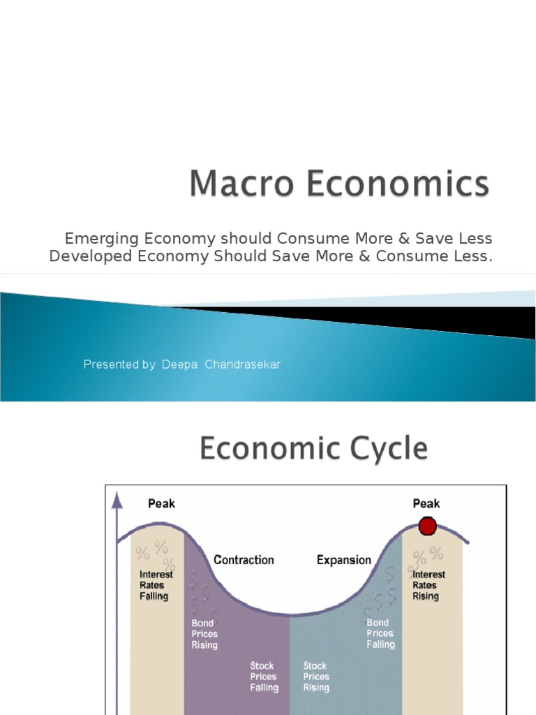 Emerging Economy Should Consume More & Save Less Developed Economy ...
