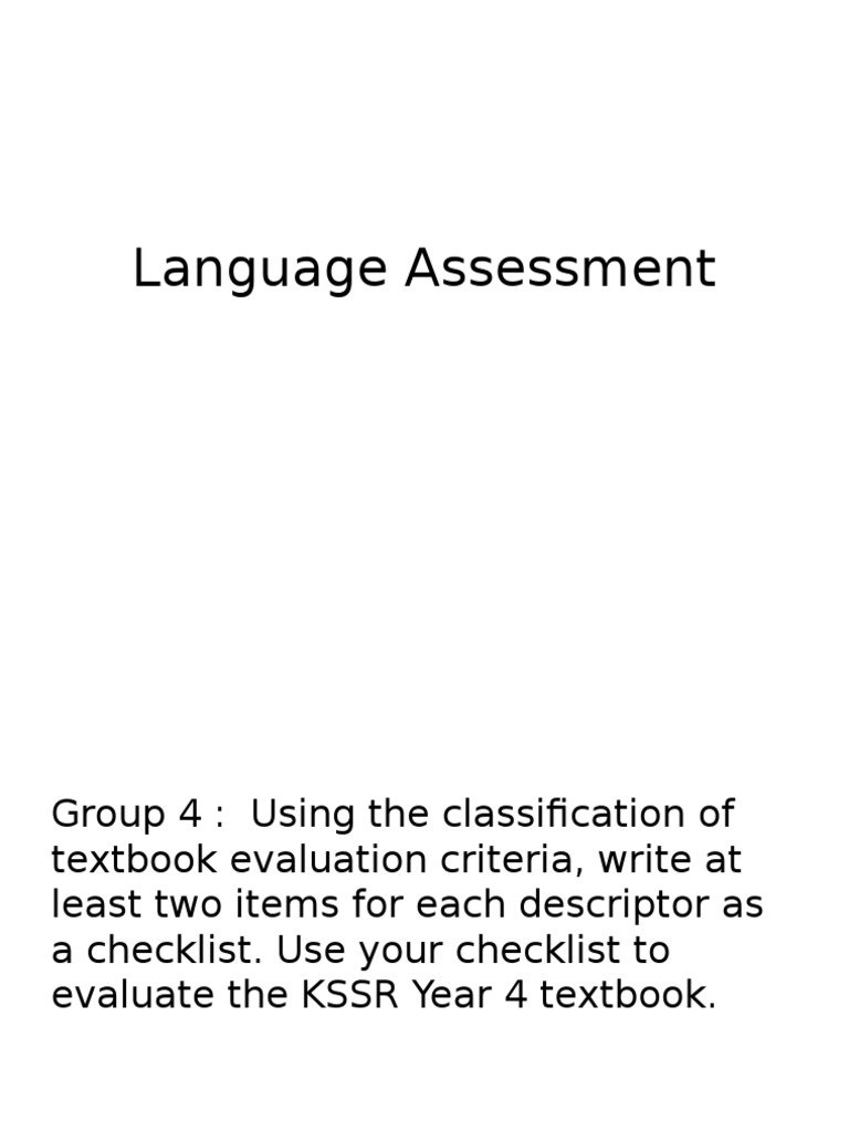 Language Assessment | PDF