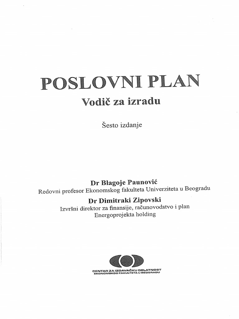 Poslovni Plan