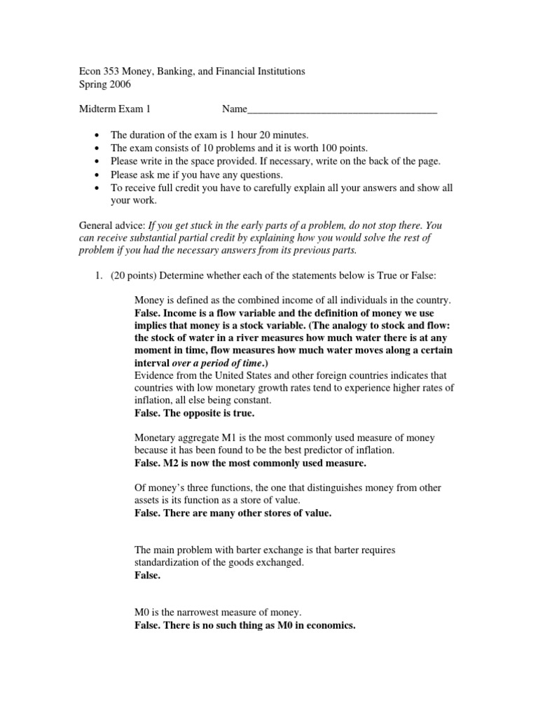 Midterm Exam 1 Practice - Solution | PDF | Interest | Bonds (Finance)