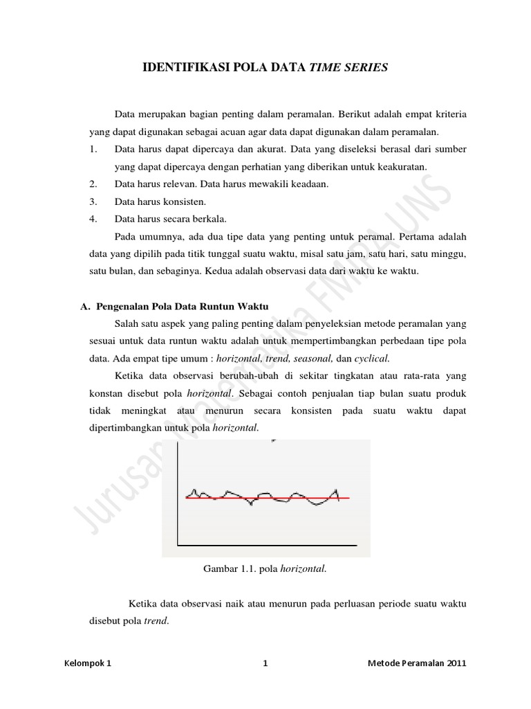 Identifikasi Pola Data Time Series | PDF