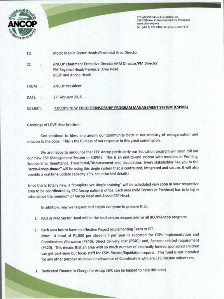 Ancop CSPMS | PDF | Business