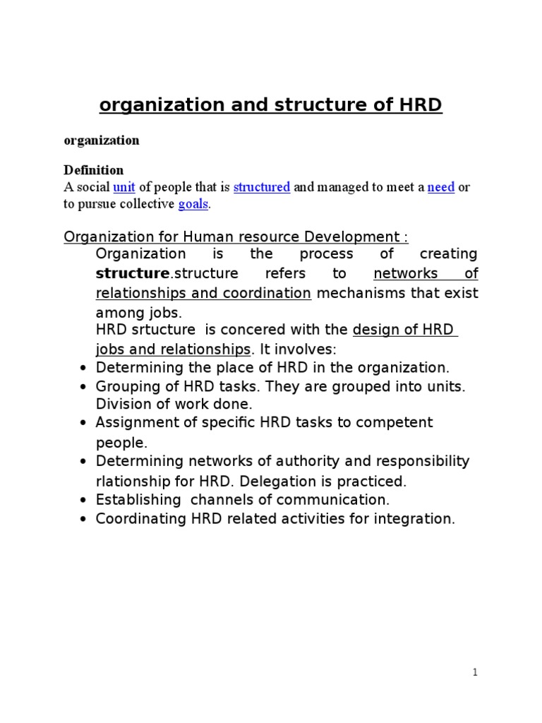 7 D. Organization and Structure of HRD | PDF | Microblogging | Human ...