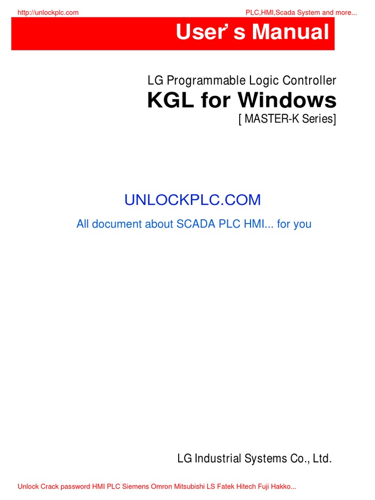 KGLWin Manual (Unlockplc - Com) | PDF | Programmable Logic Controller | Scada