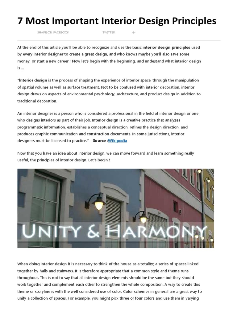 7 Most Important Interior Design Principles | PDF | Symmetry | Asymmetry