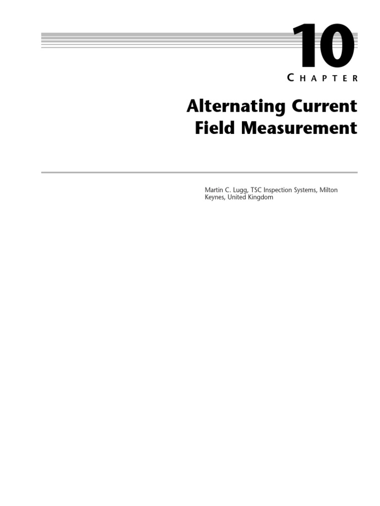 Alternating Current Field Measurement | PDF | Magnetic Field | Electric ...