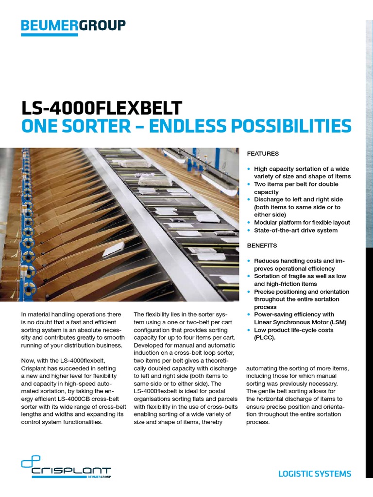 Crisplant LS 4000flexbelt | PDF | Electrical Engineering | Engineering