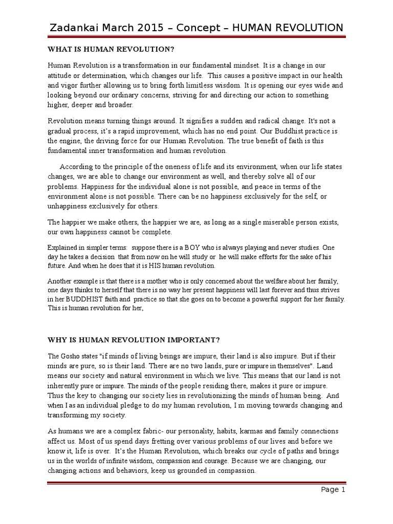 Human Revolution | PDF | Happiness | Religion And Belief