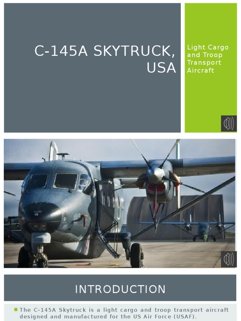 C-145A, USA - Skytruck Light Twin-Engine Aircraft | PDF | Wing ...