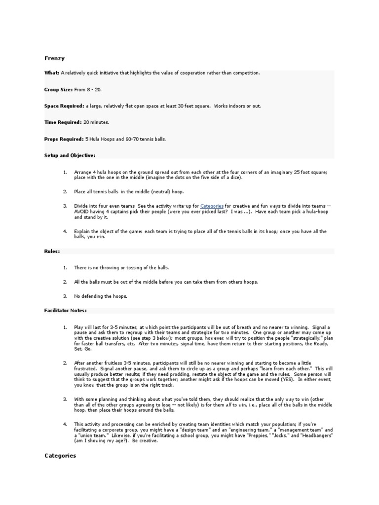 Frenzy | PDF | Leisure | Sports