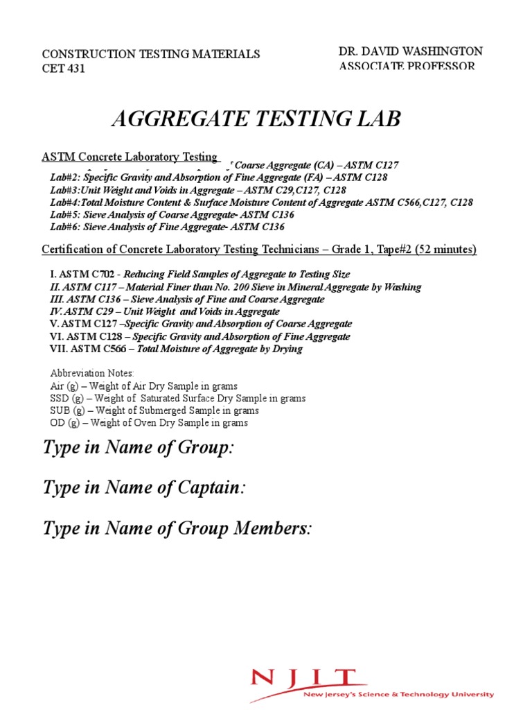 Aggregate Lab | PDF | Construction Aggregate | Nature
