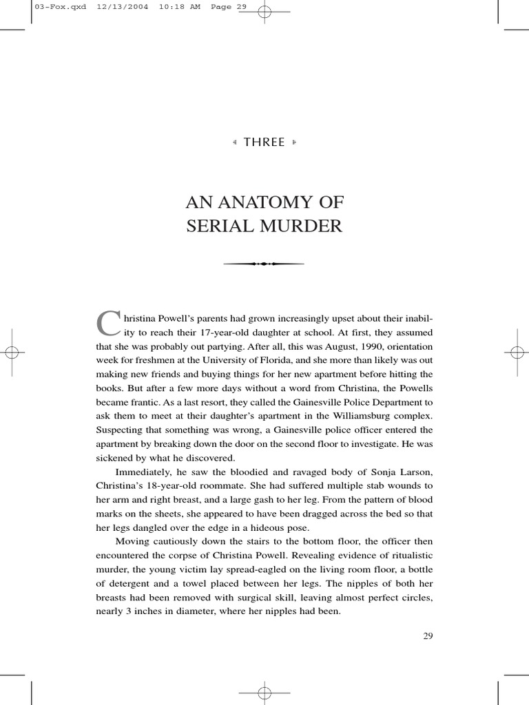 An Anatomy of Serial Killers PDF | PDF | Serial Killer | Murder