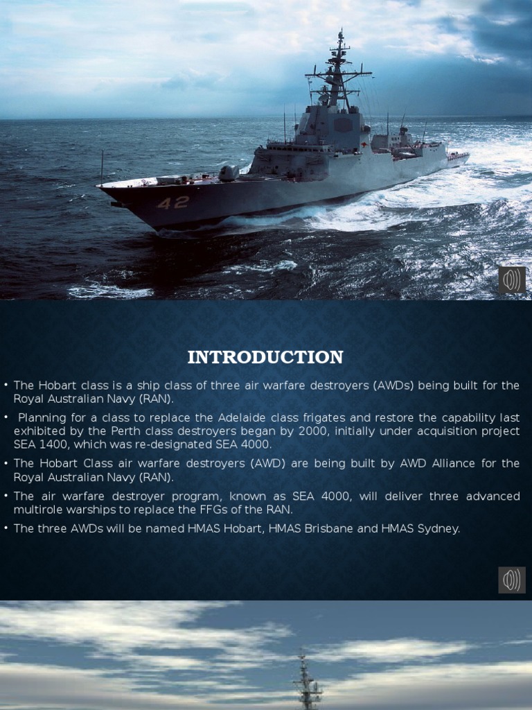 Hobart - Air Warfare Destroyer | PDF | Destroyer | Ships
