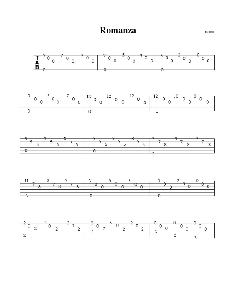 Romanza Tab PDF | PDF