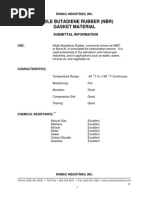 NBR Rubber Material Properties Datasheet | PDF