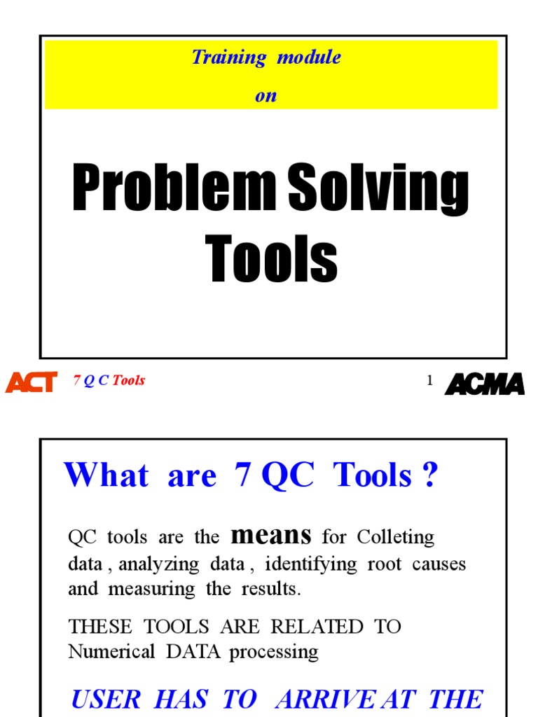 An Introduction to Problem Solving Tools: The 7 QC Tools | PDF | Causality | Scatter Plot