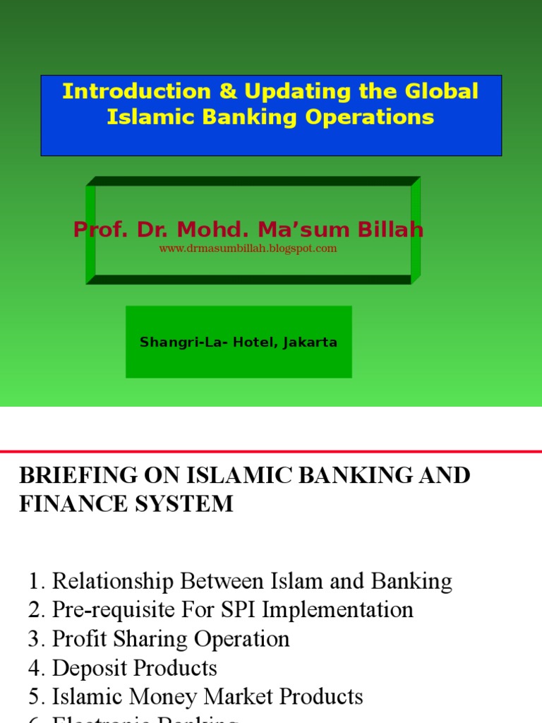 Introduction & Updating The Global Islamic Banking Operations | PDF ...