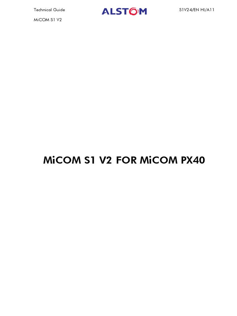 Micom S1 V2 For Micom Px40 | PDF | Computer File | Relay