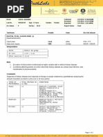 Typhoid Test Report | PDF | White Blood Cell | Blood