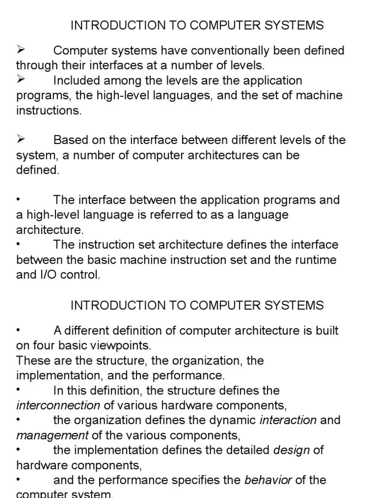 Chapt1 Computer Architecture | PDF | Central Processing Unit ...