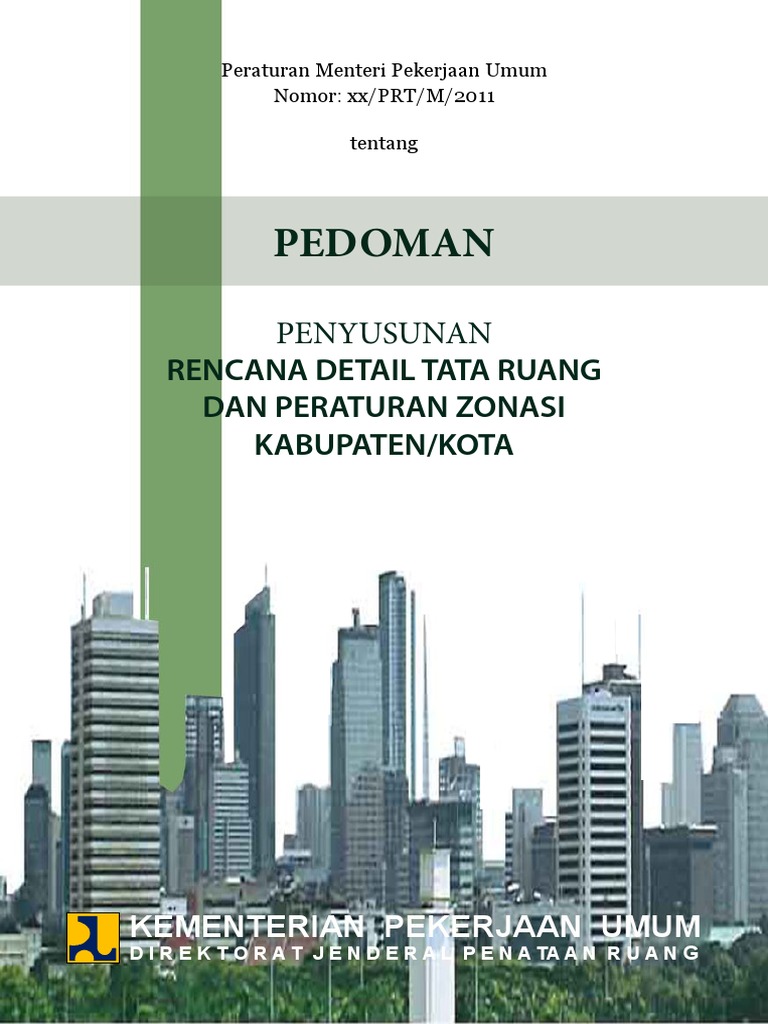 Pedoman Penyusunan RDTR | PDF