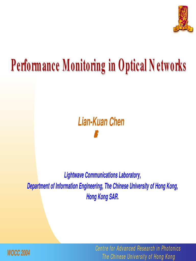 Optical Performance Monitoring | PDF | Bandwidth (Signal Processing ...