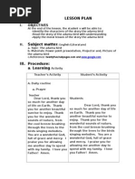 English 7 Fables Lesson Plan | PDF | Fable | Lesson Plan