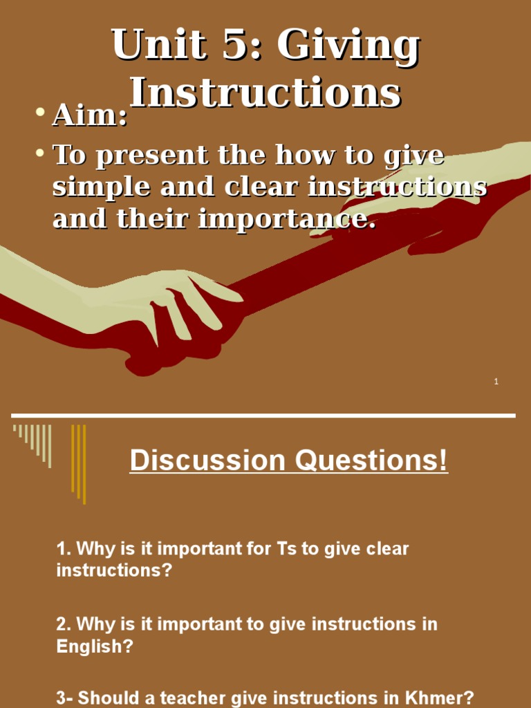Unit 5: Giving Instructions | PDF | Semiotics | Teachers