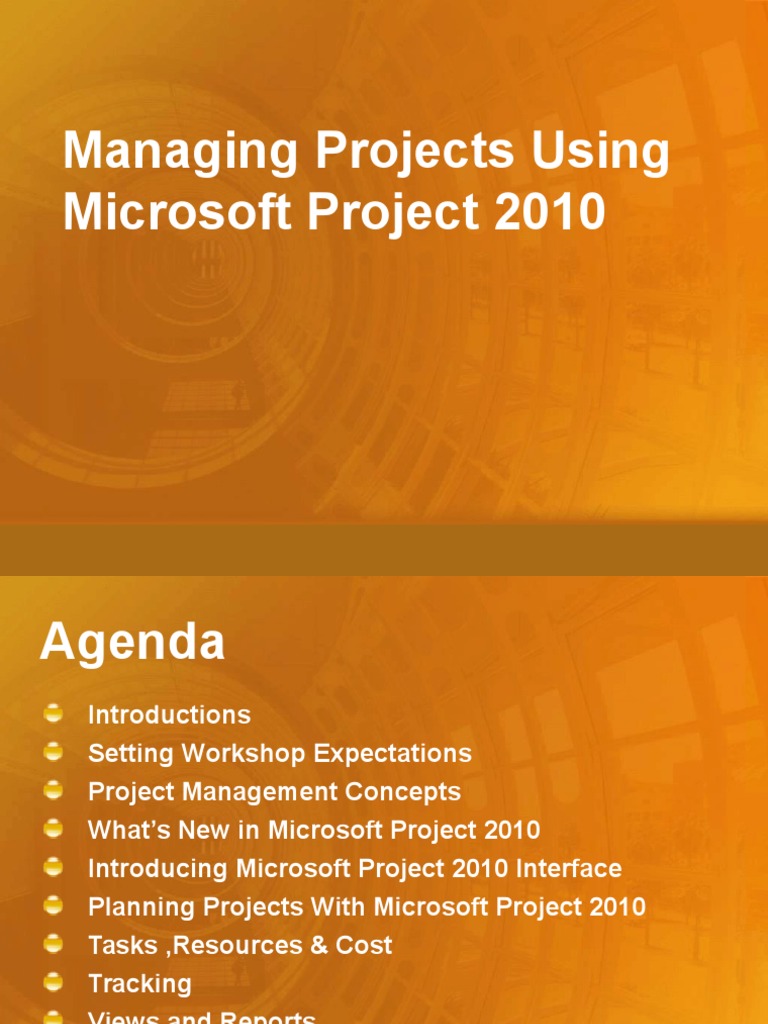 Microsoft Project 2010 (MSP) | Project Management | Product Development