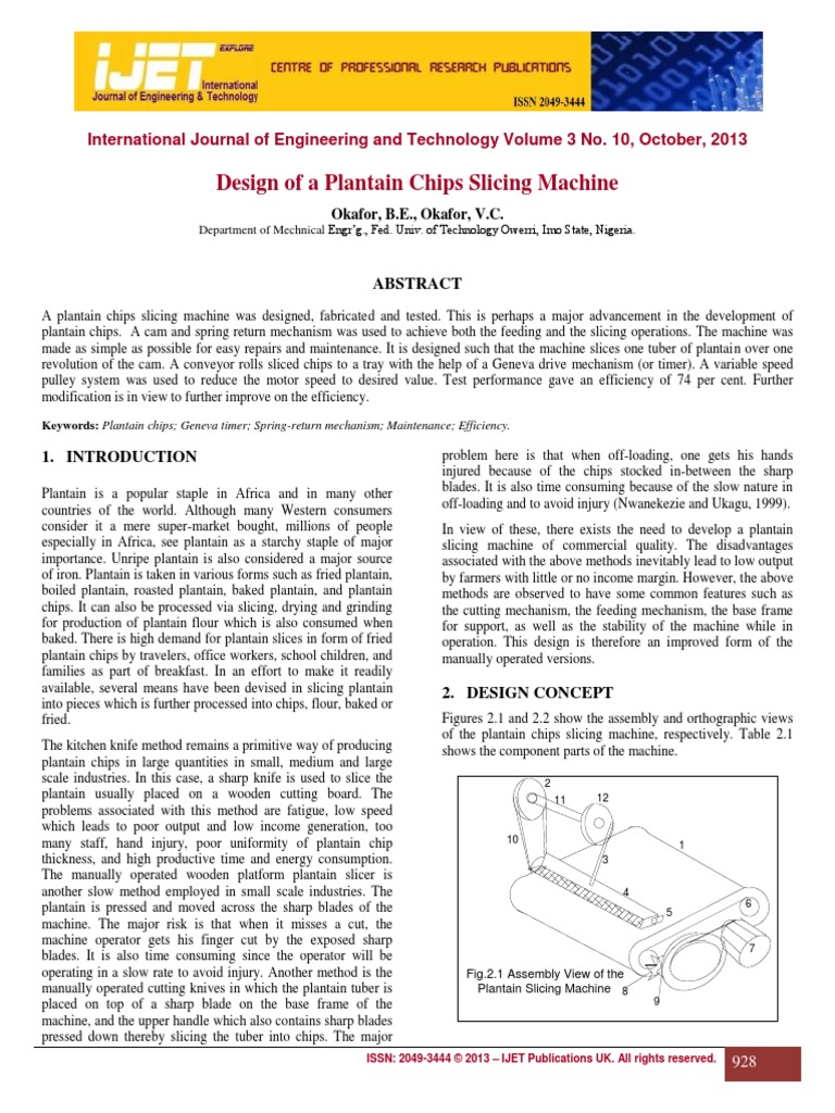 Chip Cutting Machine Pdf Machines Torque