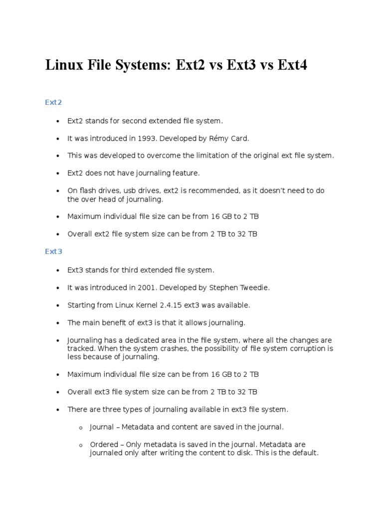 Linux File Systems | Download Free PDF | File System | Data Management