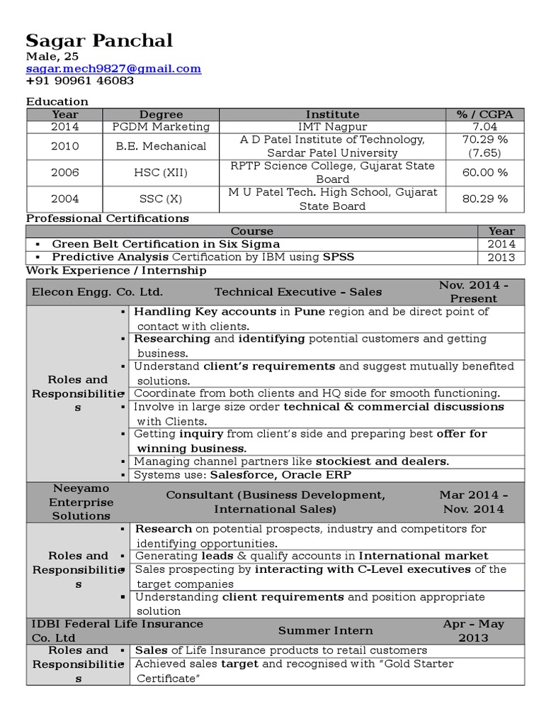 Sagar Panchal CV | PDF | Professional Certification | Economies