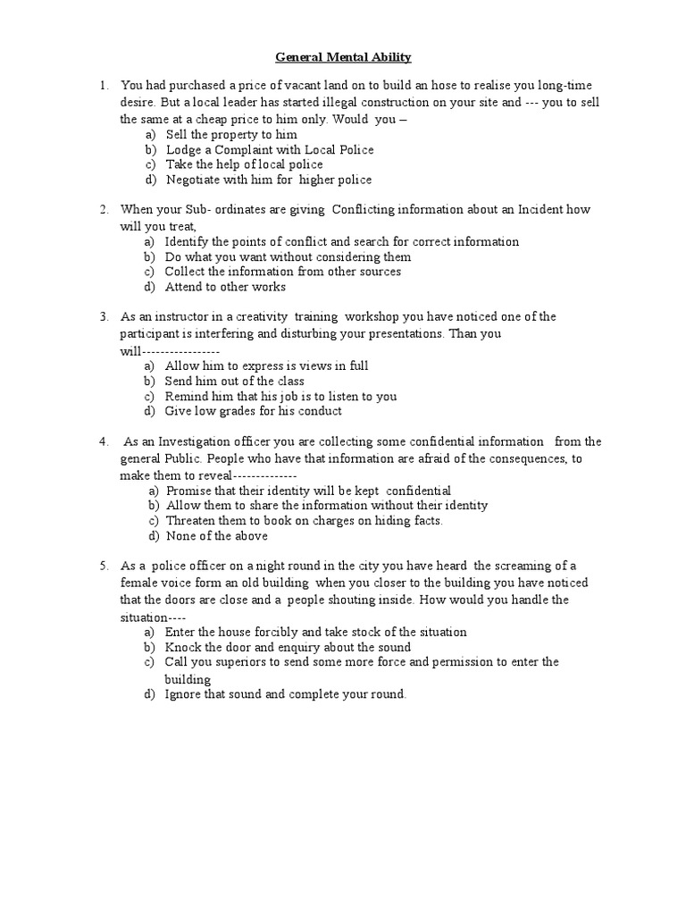 General Mental Ability | PDF | Prices | Banks