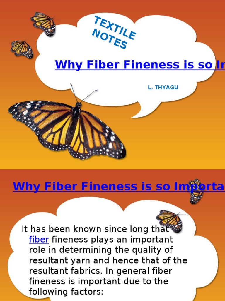 Fiber Fineness | PDF | Yarn | Spinning (Textiles)