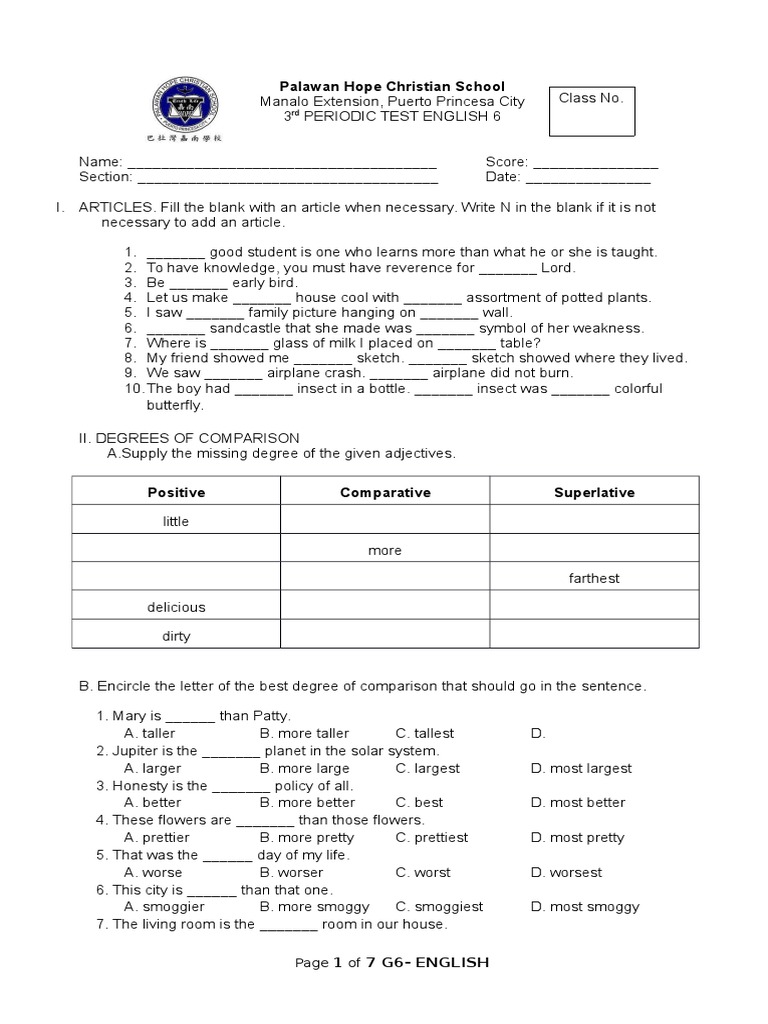 G6 English 3PT | PDF | Aurora | Solar Wind