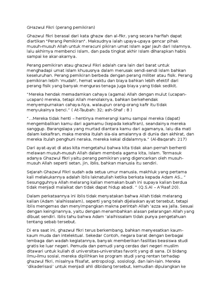 GHazwul Fikri | PDF