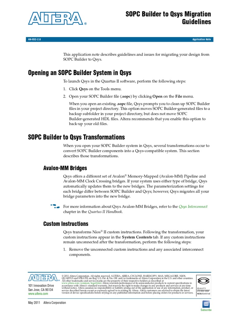 Opening An SOPC Builder System in Qsys | PDF | Computer Architecture | Electronics